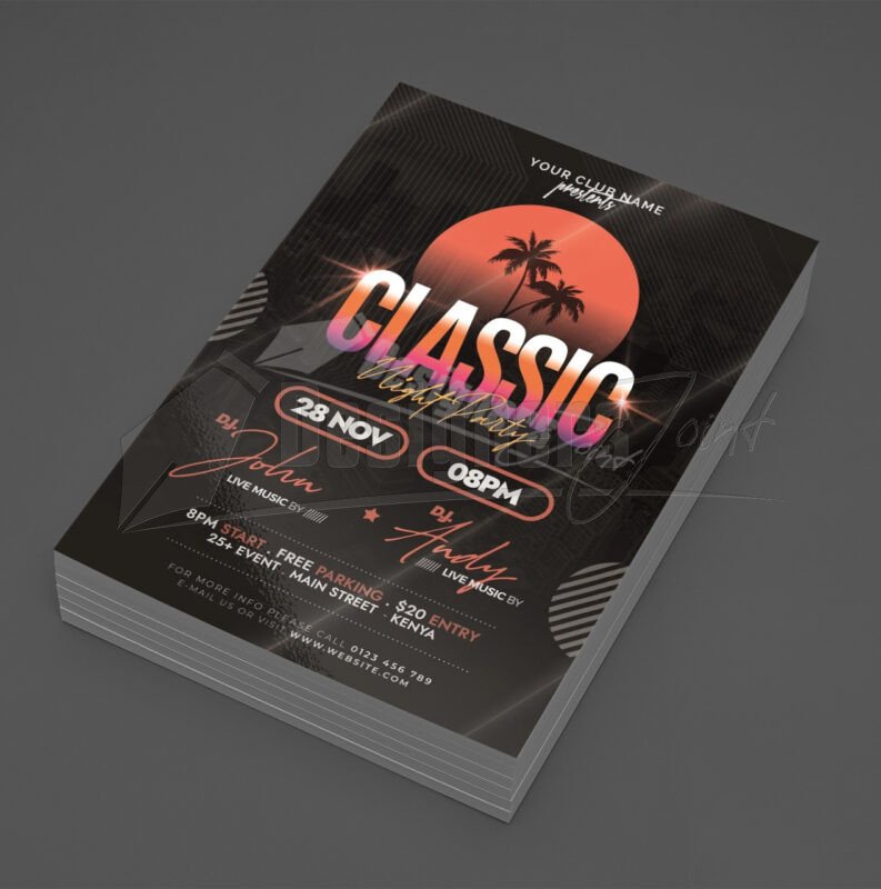 Classic Music Party Flyer PSD Template | DesignersJoint.Com