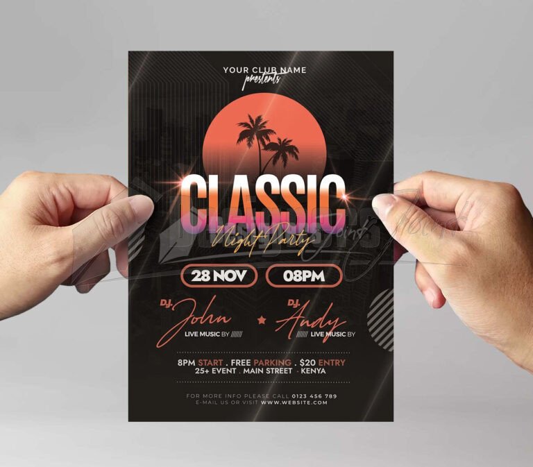 Classic Music Party Flyer PSD Template | DesignersJoint.Com