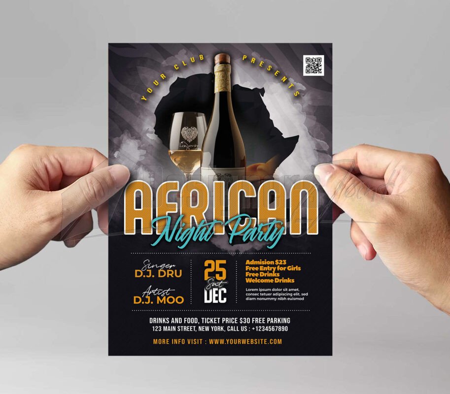 African Night Party Flyer PSD Template | DesignersJoint.Com