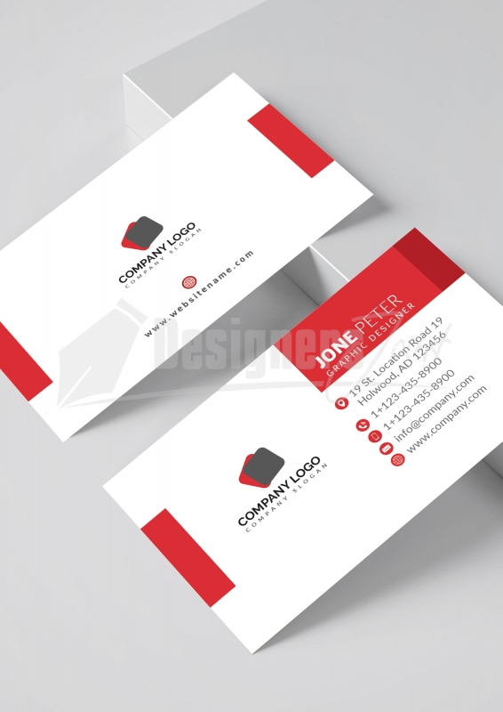 4 Colors Corporate Business Card Template EPS | DesignersJoint.Com