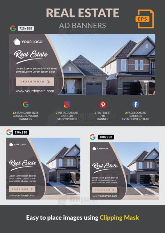 Real Estate/Property Construction Web Banner Ads | DesignersJoint.Com