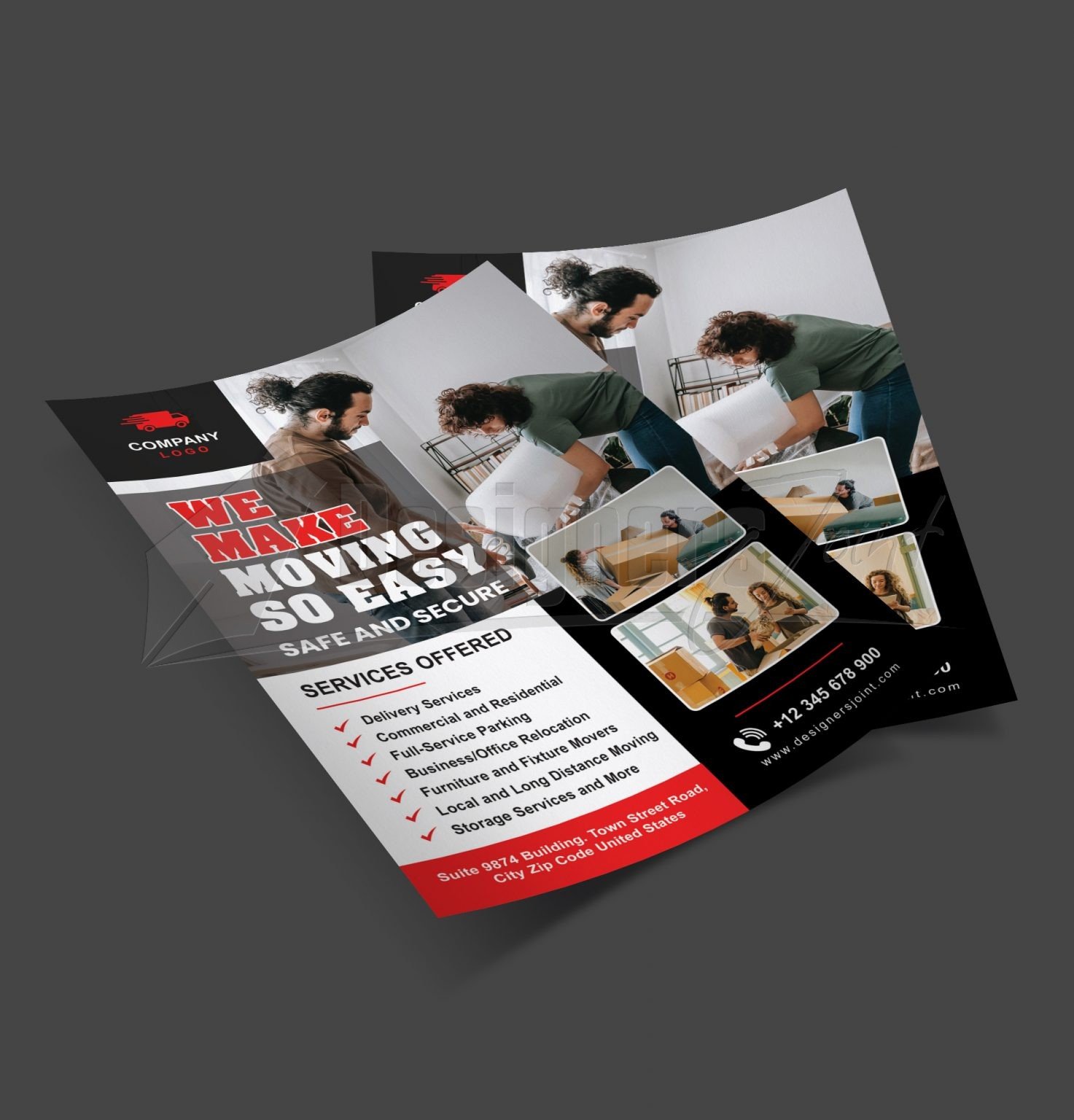 Movers and Forwarders Flyer Template | DesignersJoint.Com