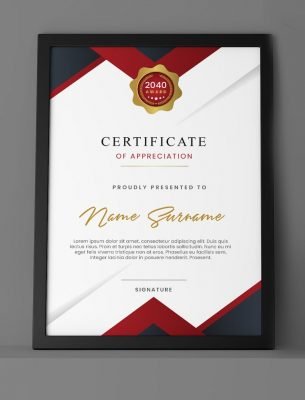 Degree/Diploma Graduate Certificate Template | DesignersJoint.Com