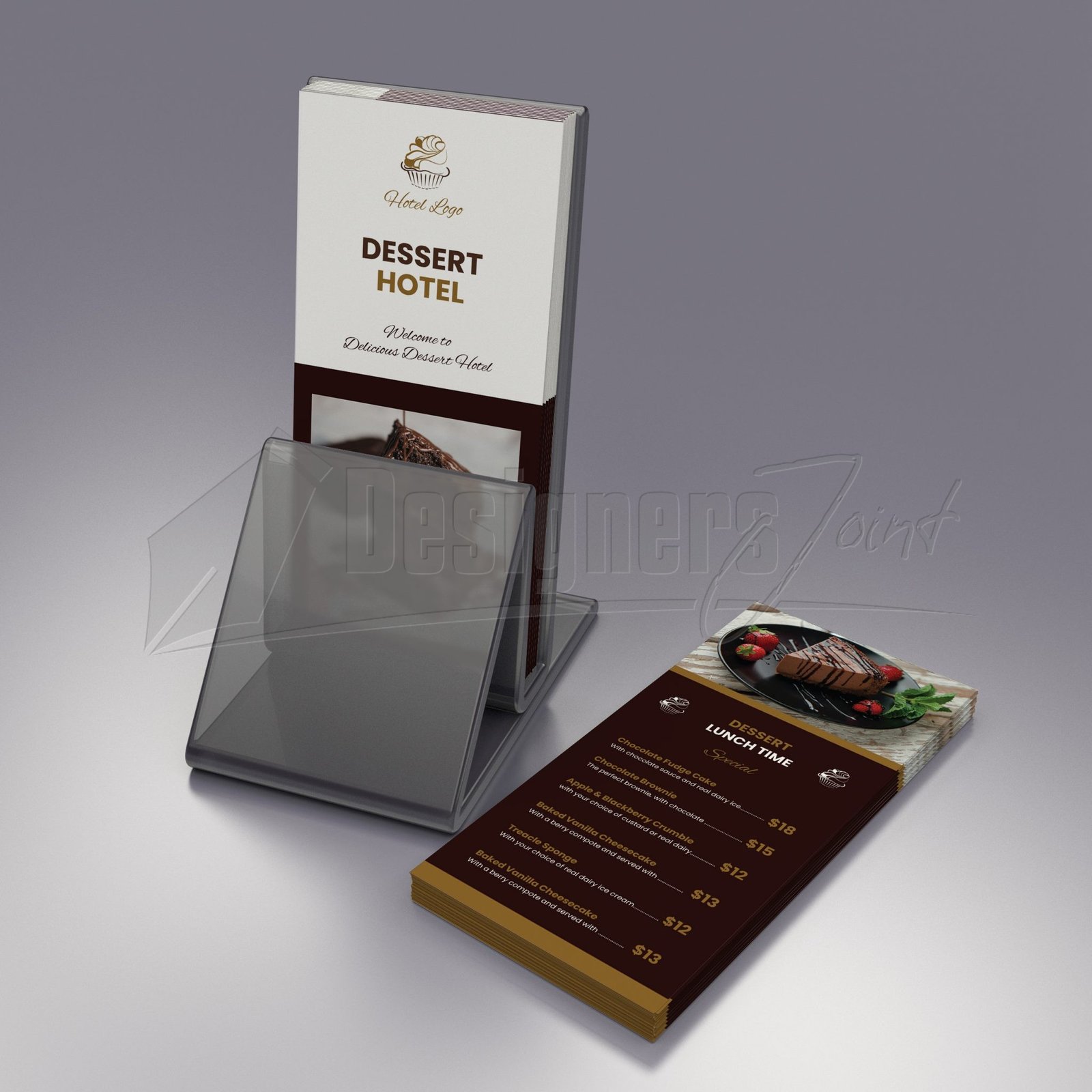 Hotel Restaurant Menu DL Flyer Rack Card Illustrator Template ...