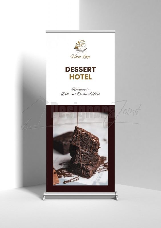 Hotel/Restaurant Roll-Up Banner Illustrator Template | DesignersJoint.Com