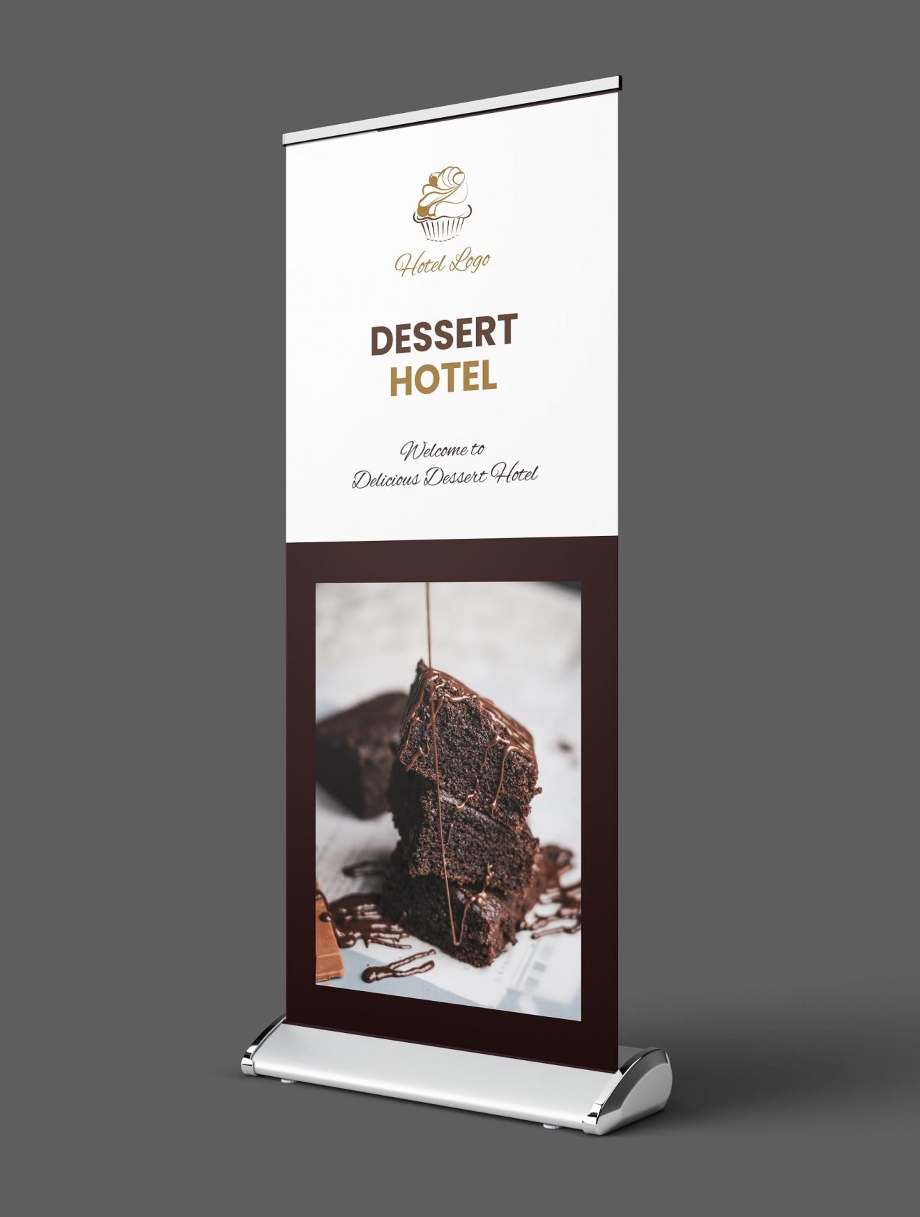 Hotel Restaurant Roll-Up Banner Illustrator Template | DesignersJoint.Com