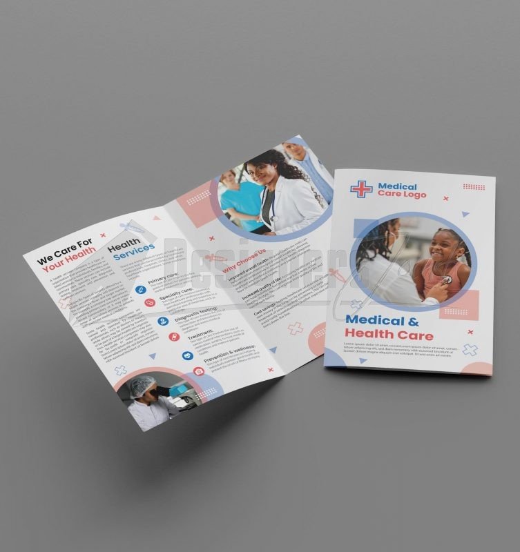 Medical & Health Care Bi-Fold Brochure Template | DesignersJoint.Com