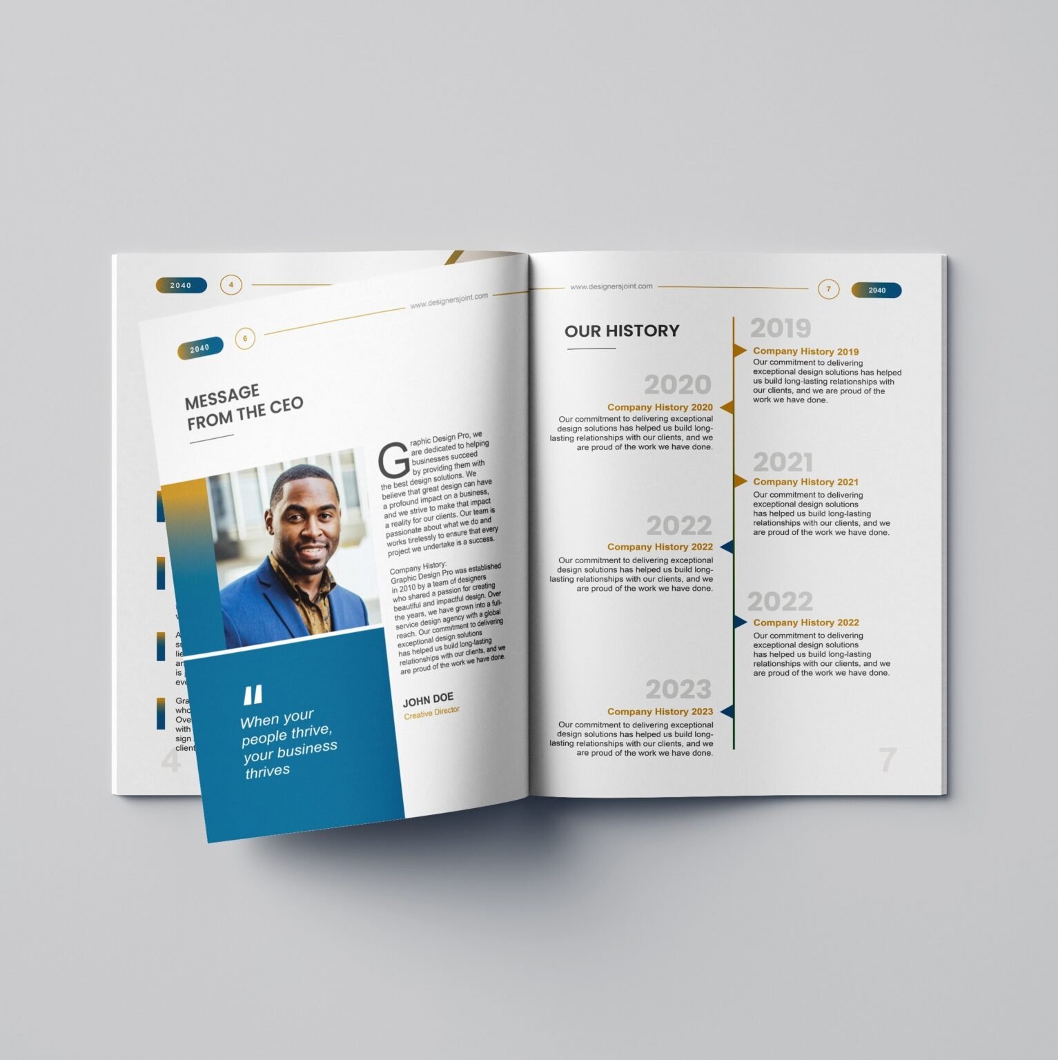 16 Page InDesign Company Profile Template | DesignersJoint.Com