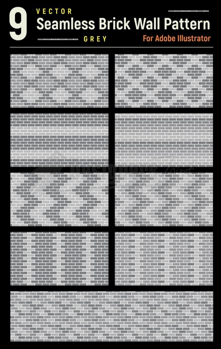 36 Seamless Vector Brick Wall Patterns - Print Wall Brick Papers in ...