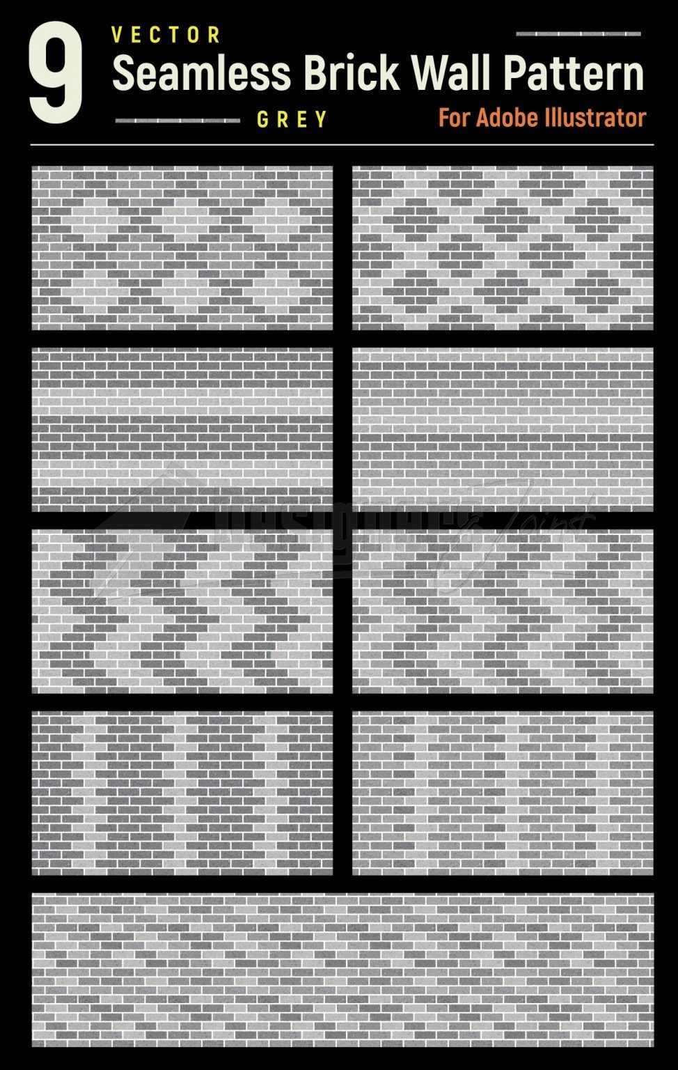 36 Seamless Vector Brick Wall Patterns - Print Wall Brick Papers in ...