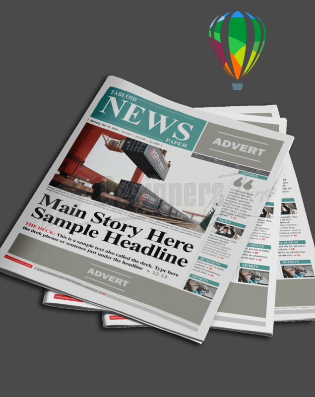 2026 Best CorelDRAW Newspaper Template - Sleek & Professional