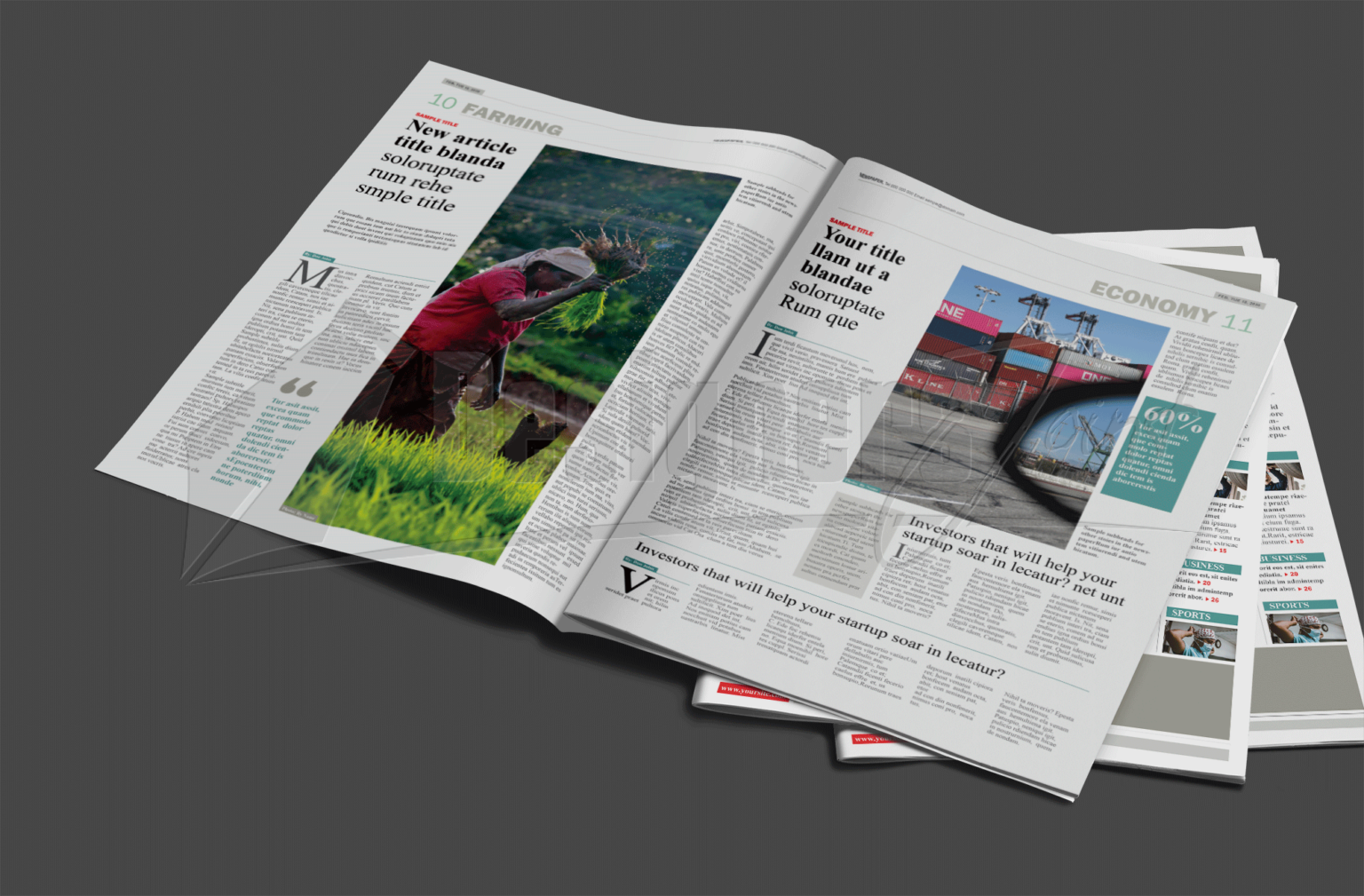 2026 Best CorelDRAW Newspaper Template - Sleek & Professional