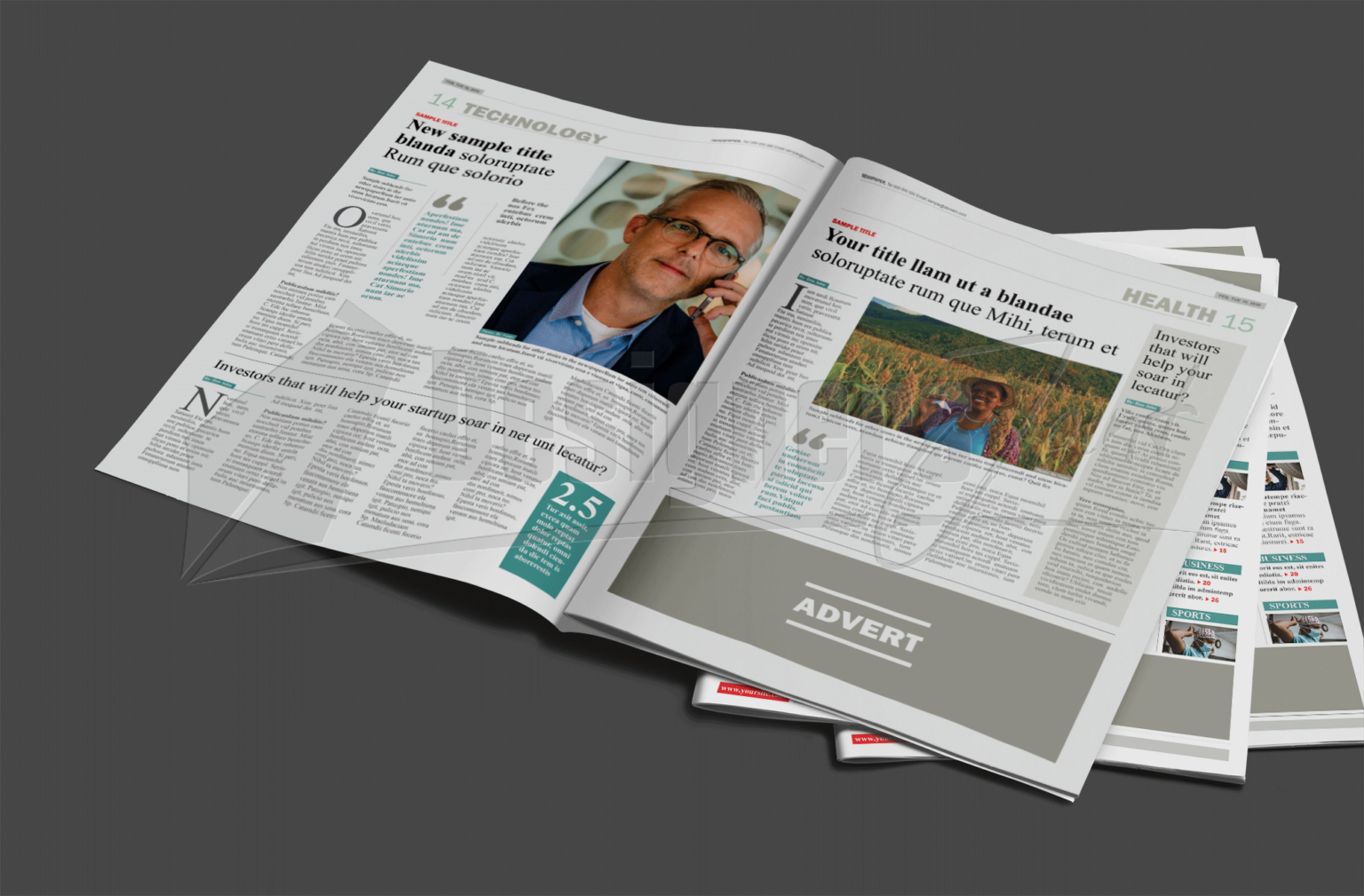 2026 Best CorelDRAW Newspaper Template - Sleek & Professional