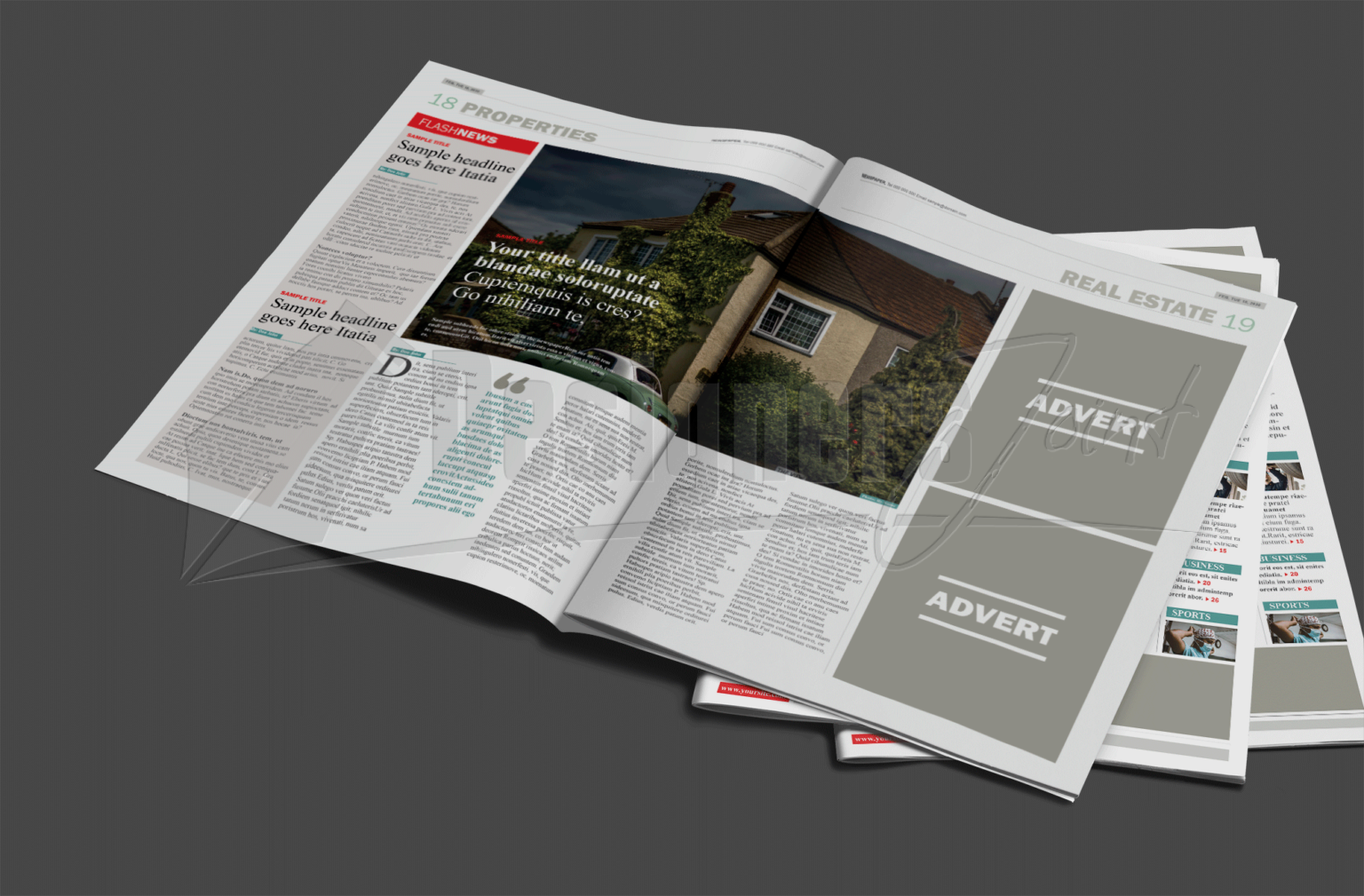 2026 Best CorelDRAW Newspaper Template - Sleek & Professional
