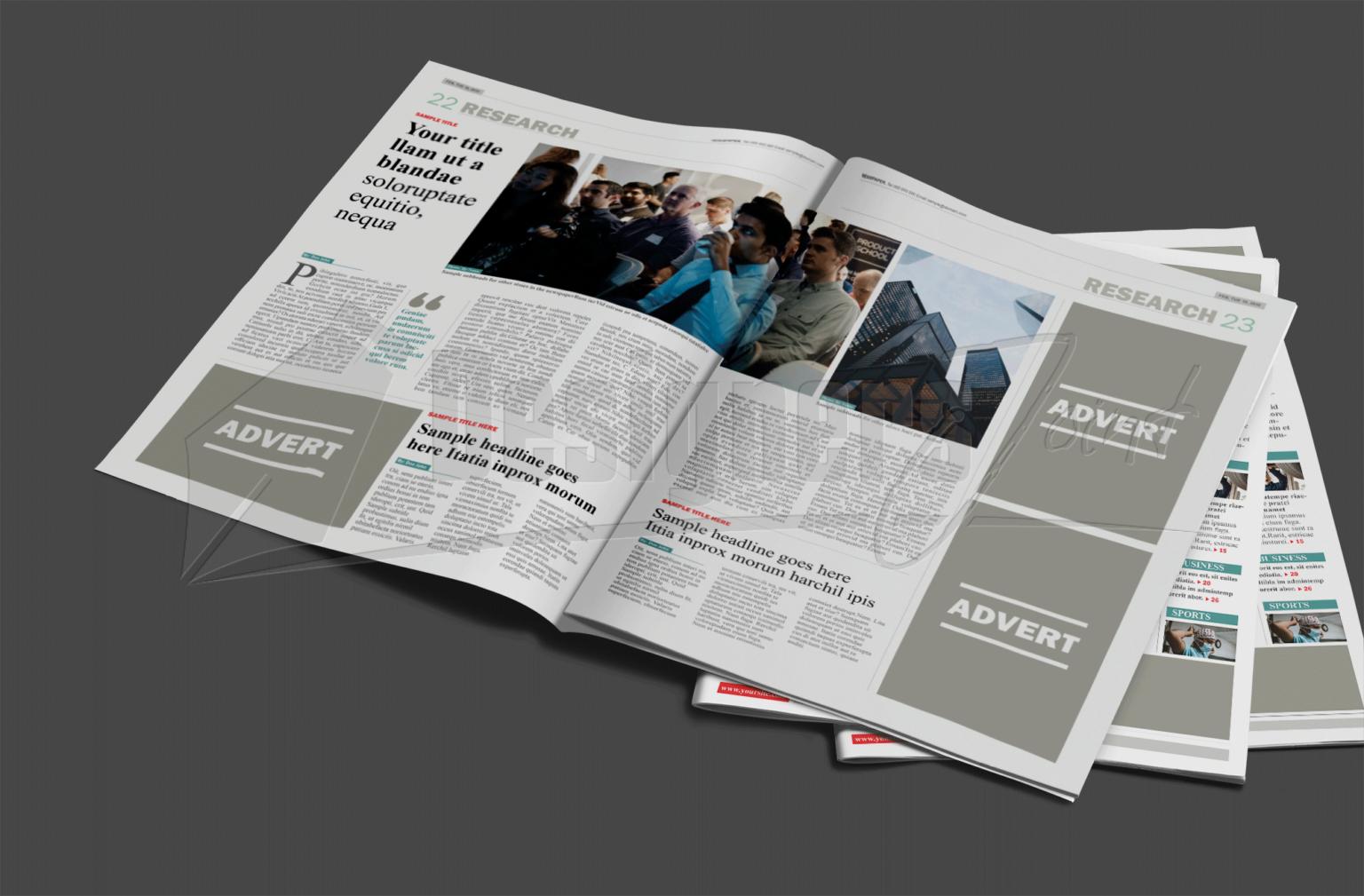 2026 Best CorelDRAW Newspaper Template - Sleek & Professional