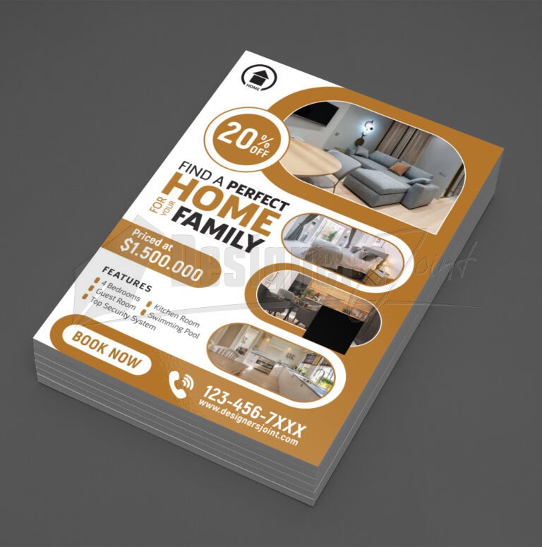 House Selling Flyer Template - Illustrator, CorelDRAW, EPS
