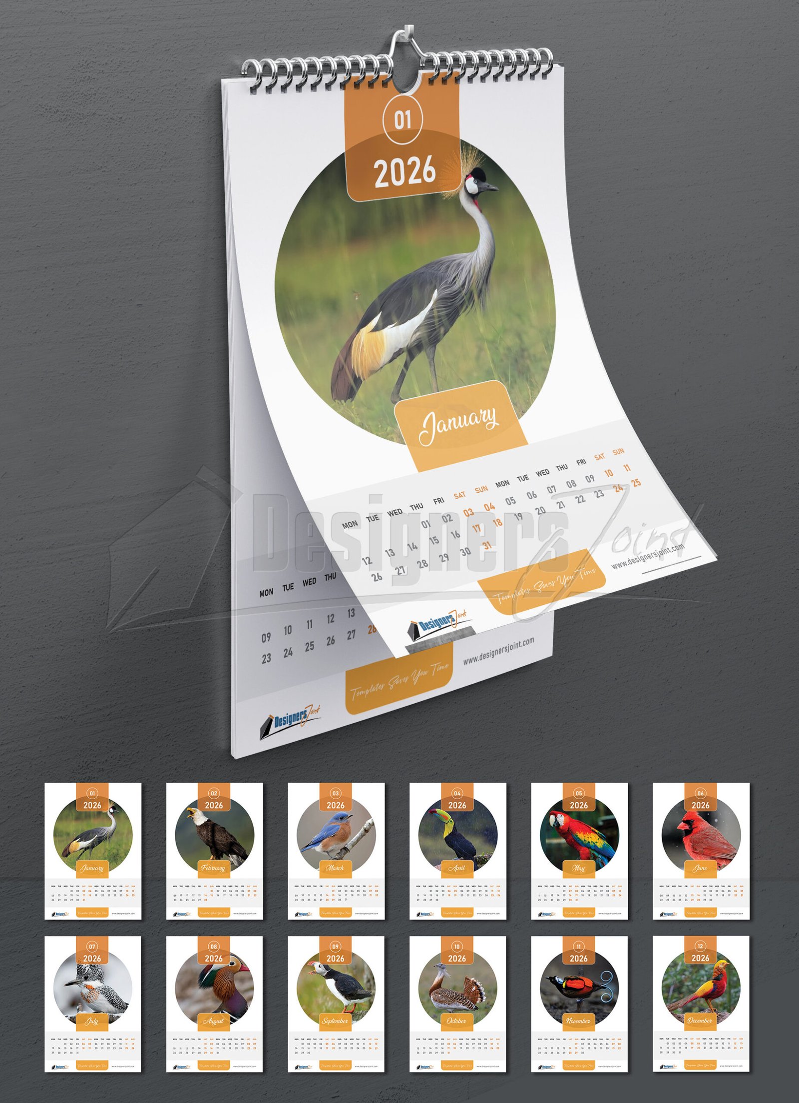 2026 Wall Calendar - Horizon Hub | DesignersJoint.Com