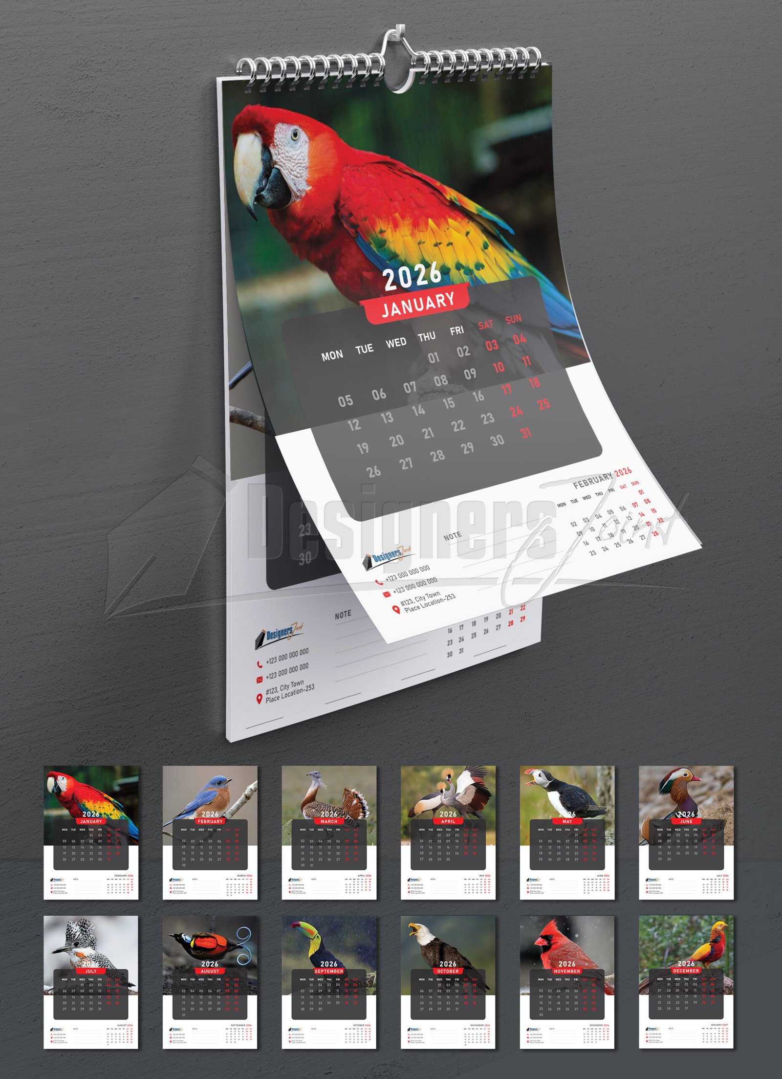 2026 Wall Calendar - Plan Zone | DesignersJoint.Com
