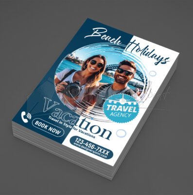 Vacations Beach Holidays Flyer Template - AI, CDR, EPS | DesignersJoint.Com