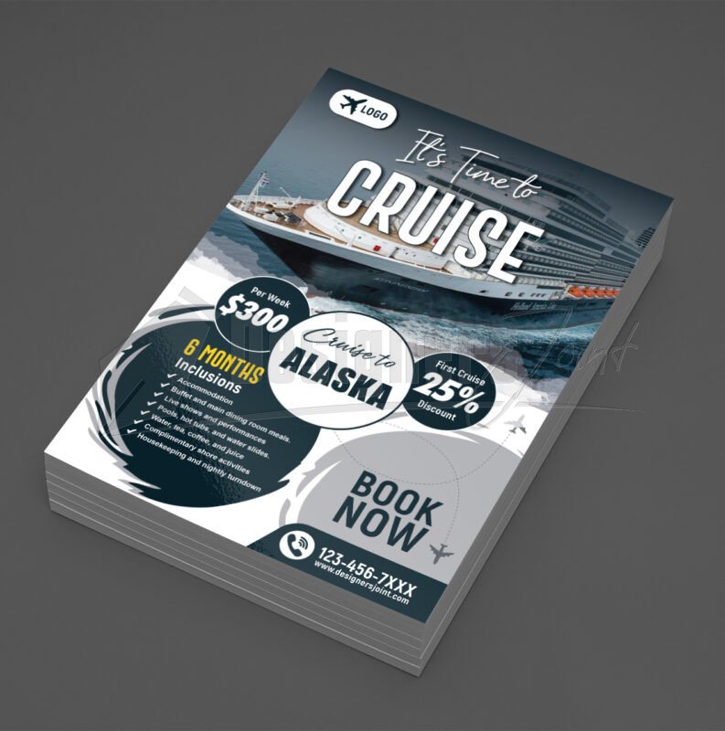Life in the Sea: Cruise Flyer Template - AI, CDR, EPS | DesignersJoint.Com