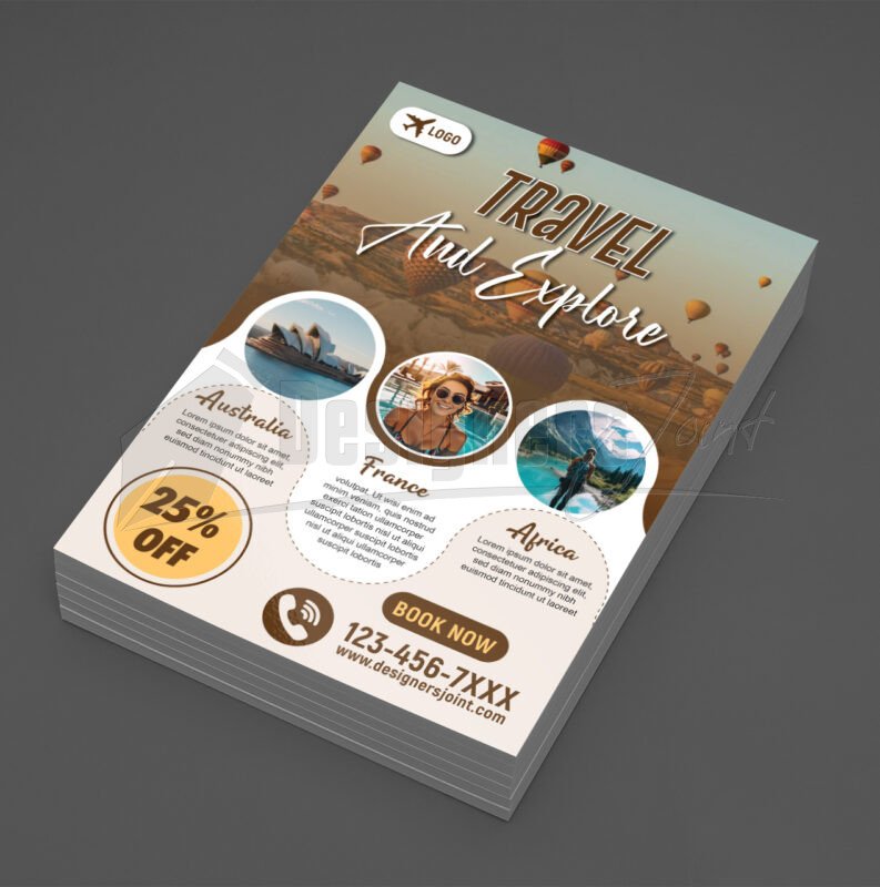 International Travel Flyer Template - AI, CDR, EPS | DesignersJoint.Com