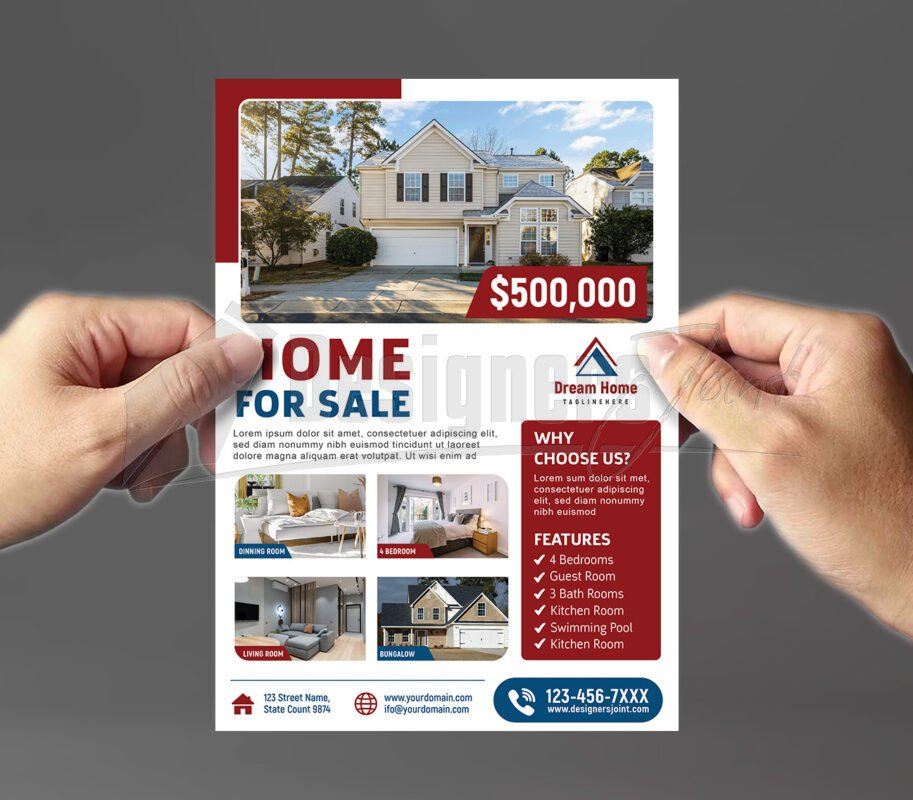 Real Estate Agent Promo Flyer Template - AI, CDR, EPS | DesignersJoint.Com