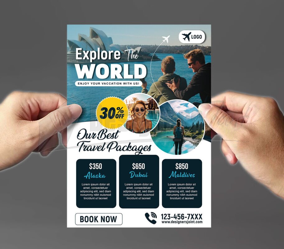 Adventure Tour Flyer Template - AI, CDR, EPS | DesignersJoint.Com