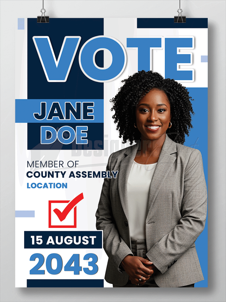 MCA Election Campaign Poster PSD Template | DesignersJoint.Com