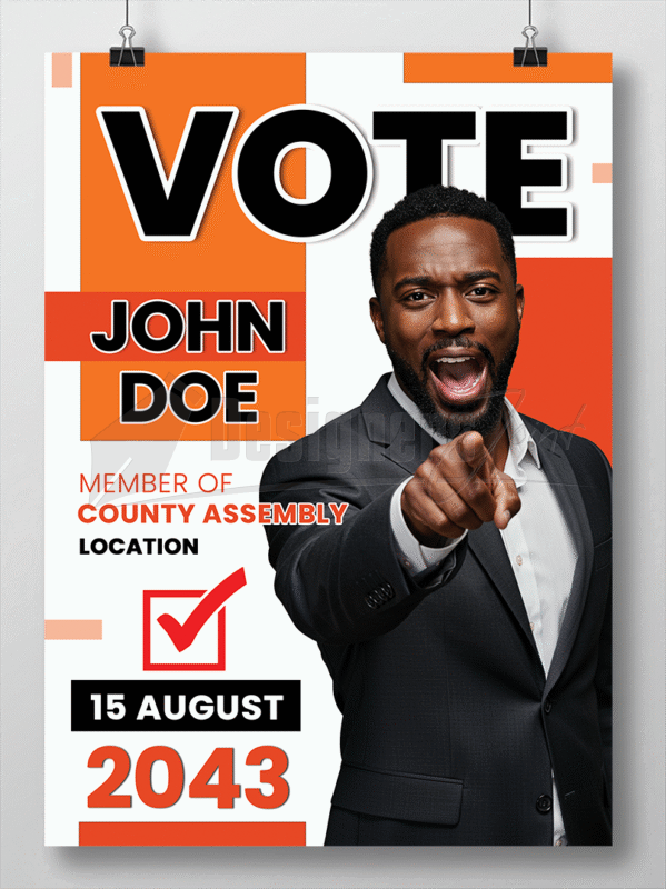 MCA Election Campaign Poster PSD Template | DesignersJoint.Com