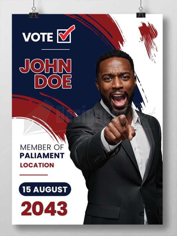 Election Campaign Poster Design PSD Template Bundle
