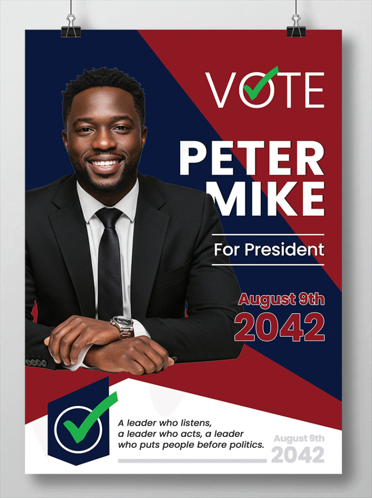 Presidential Candidate Campaign Poster PSD Template | DesignersJoint.Com