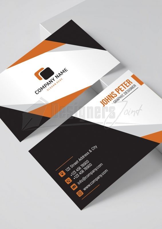 CorelDRAW Double Sided Business Card Template | DesignersJoint.Com