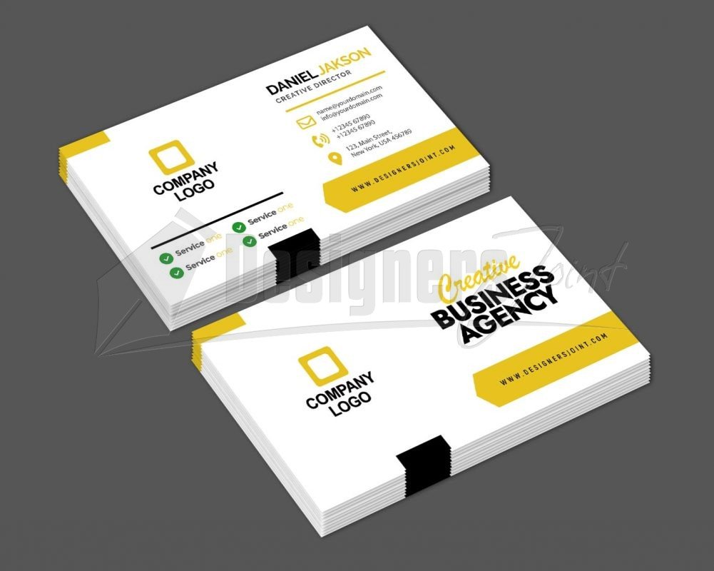 Creative Agency Business Card PSD Template | DesignersJoint.Com