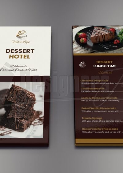 Hotel/Restaurant Menu/DL Flyer/Rack Card Illustrator Template ...