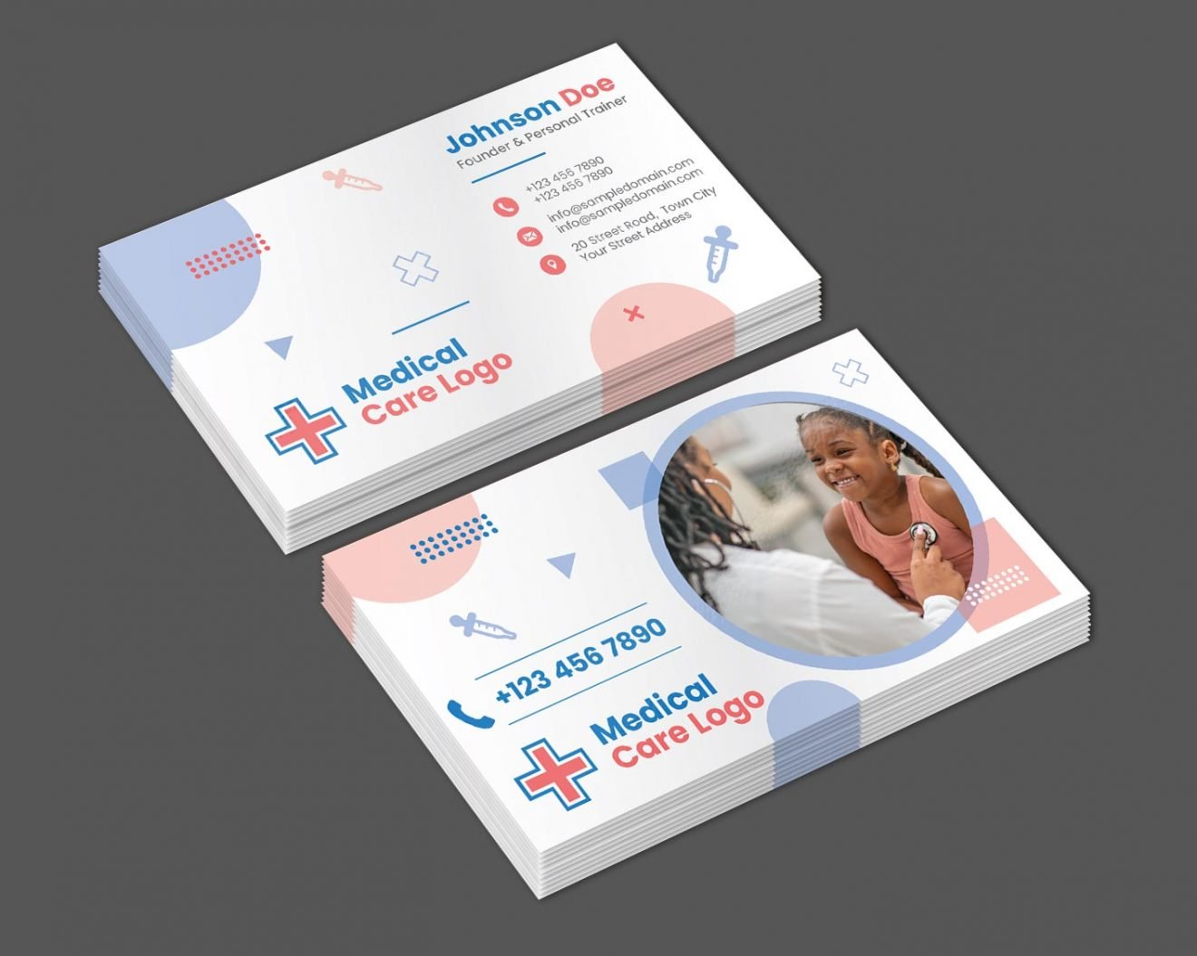 Medical & Health Care Business Card Template | DesignersJoint.Com